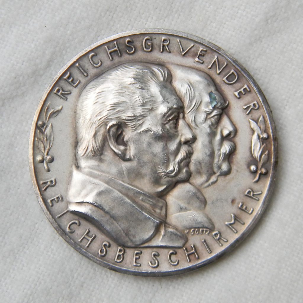 Germany 1929 Graf Zeppelin airship silver medal D-ZL127 world flight; PF