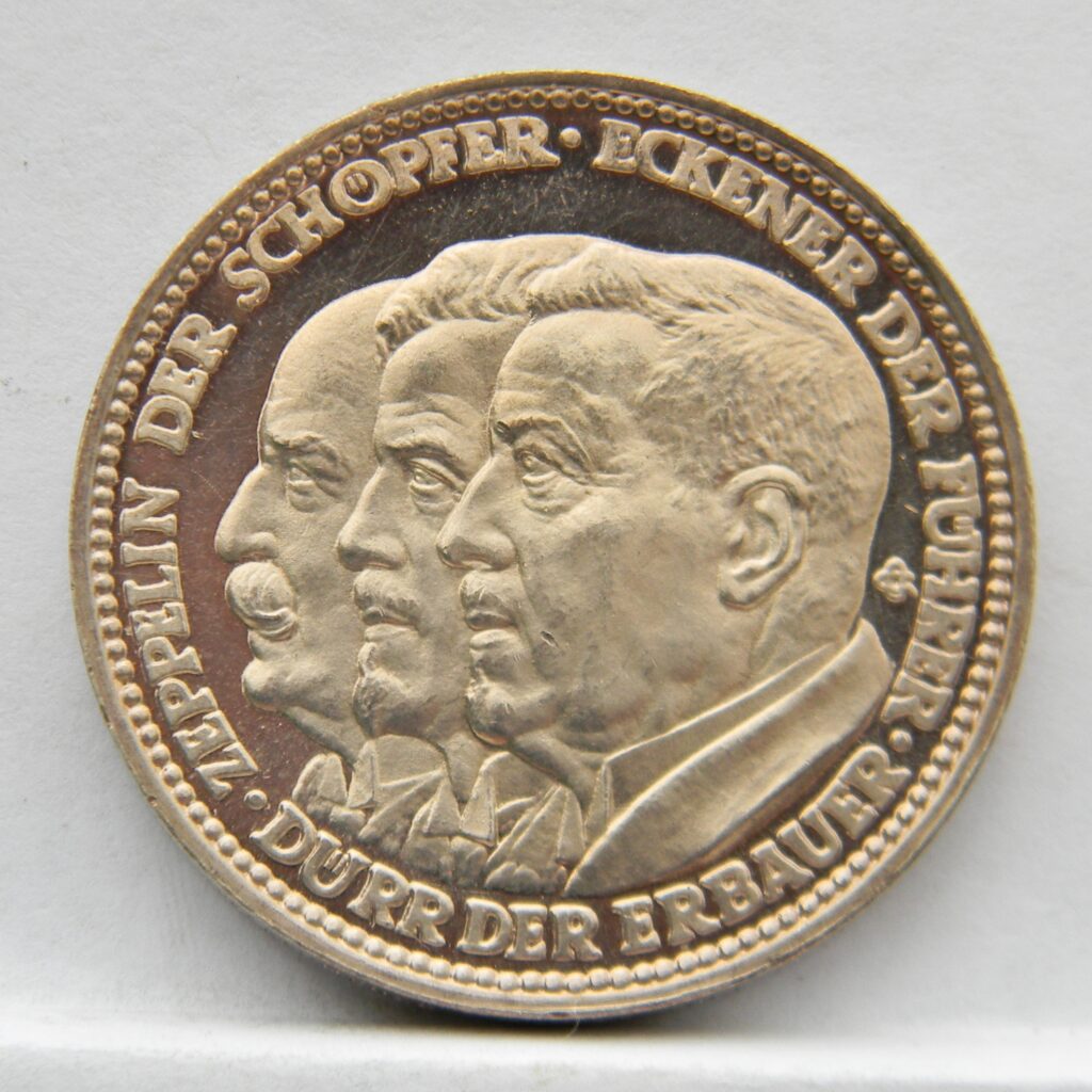 Germany 1929 Graf Zeppelin airship bronze medal D-ZL127 world flight