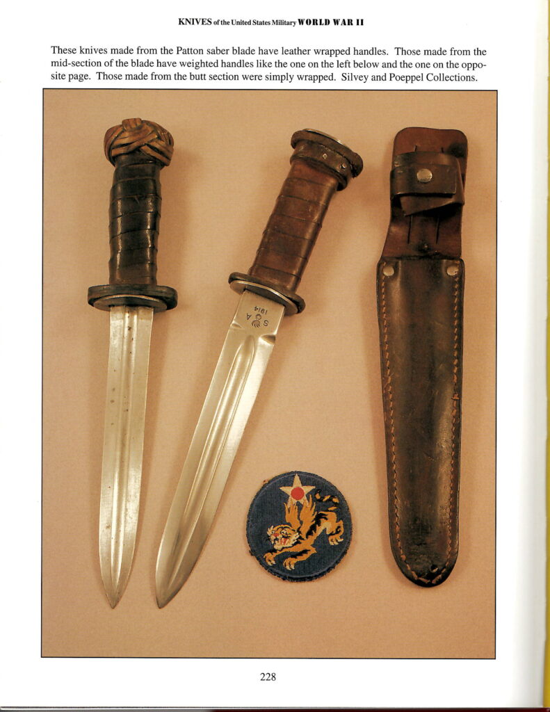 WW2 fighting dagger M1913 Patton Sword ex-WW1 Cavalry Saber