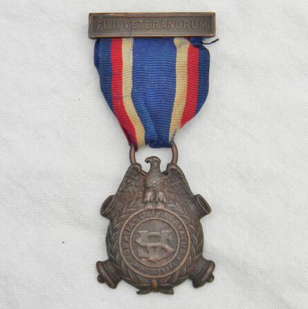 American Civil War Sons Of Union Veterans badge circa 1881, orig ribbon