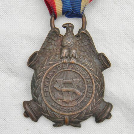American Civil War Sons Of Union Veterans badge circa 1881, orig ribbon