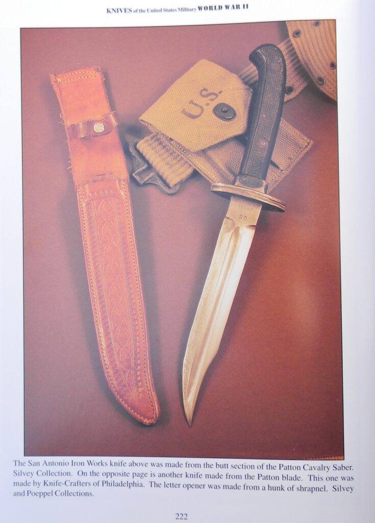 WW2 Patton Sword fighting knife made by San Antonio Iron Works