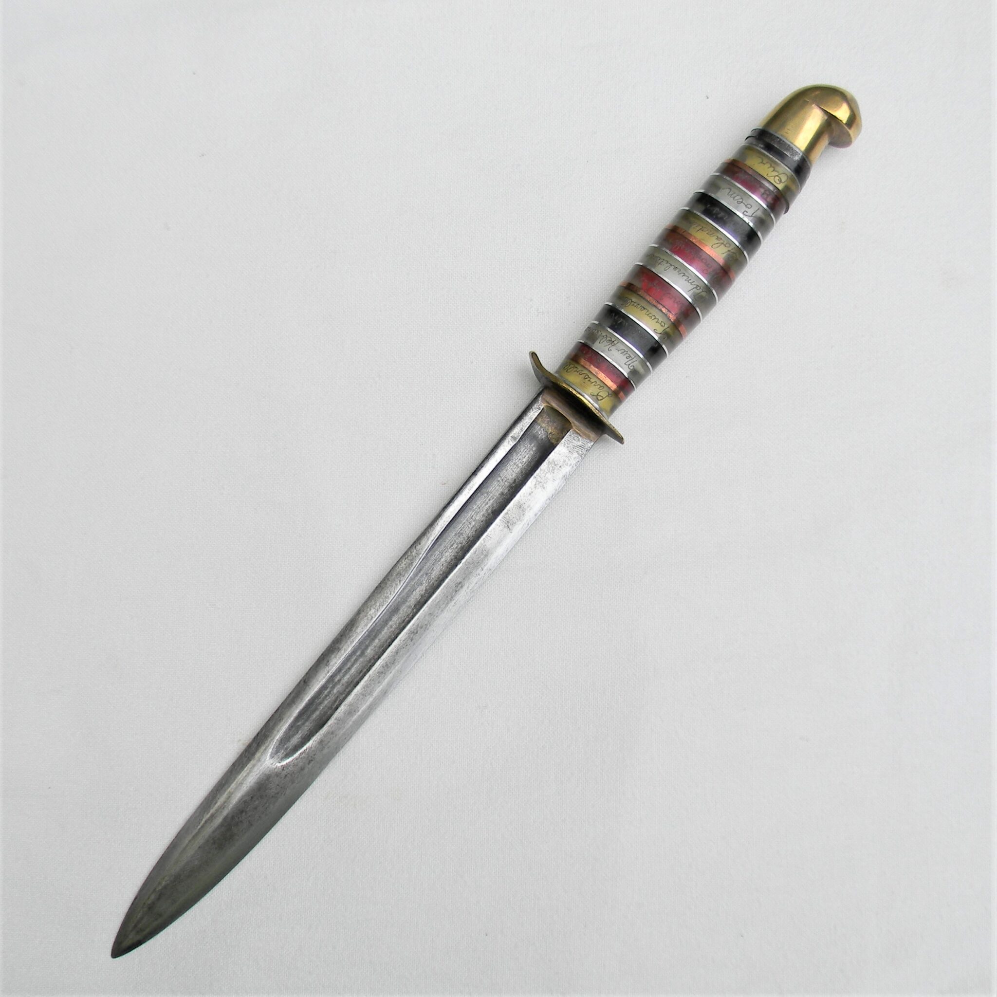 WW2 American Pacific Campaign theater fighting knife, M1905 blade