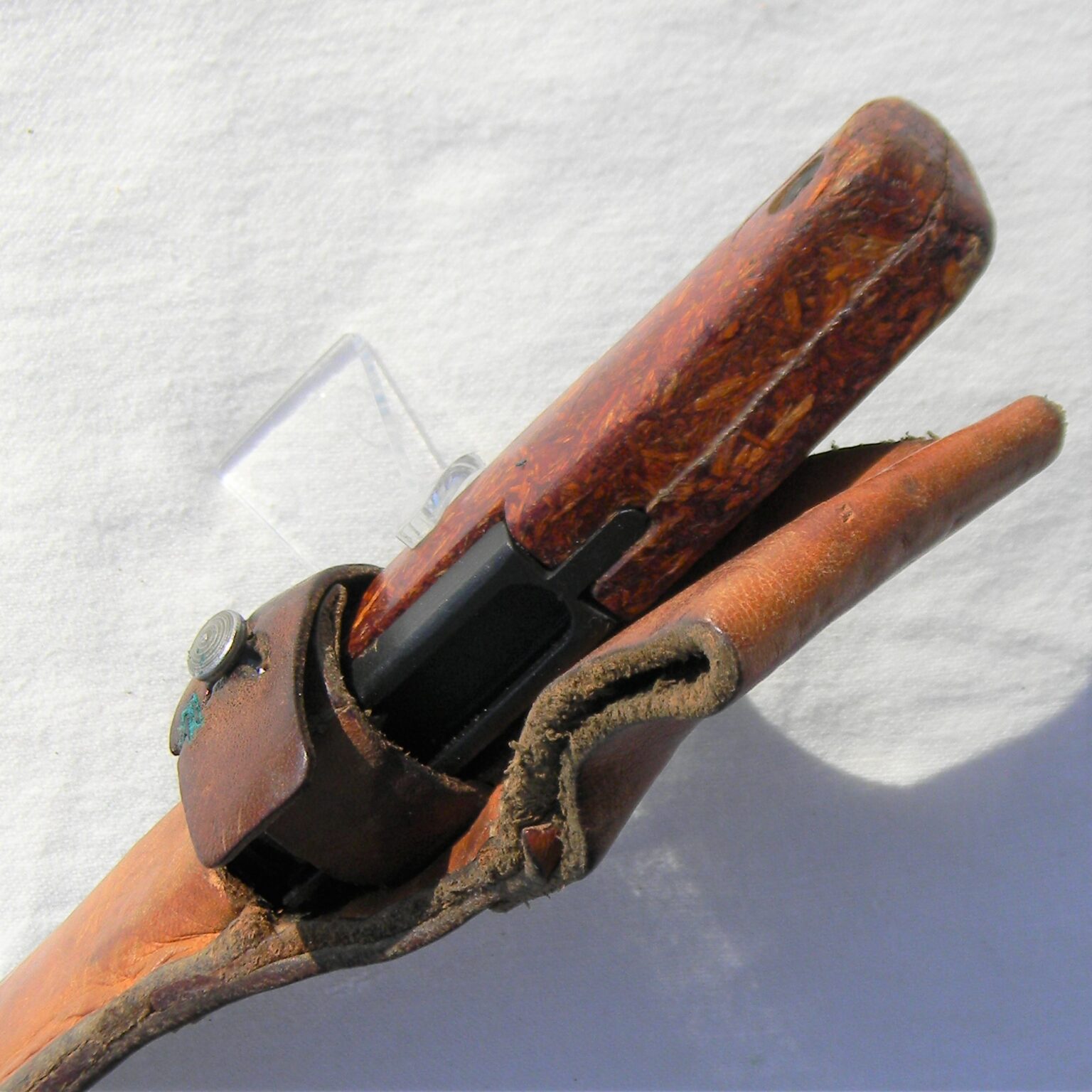 Czech Cold War era Vz57 bayonet, original 1985-dated leather scabbard