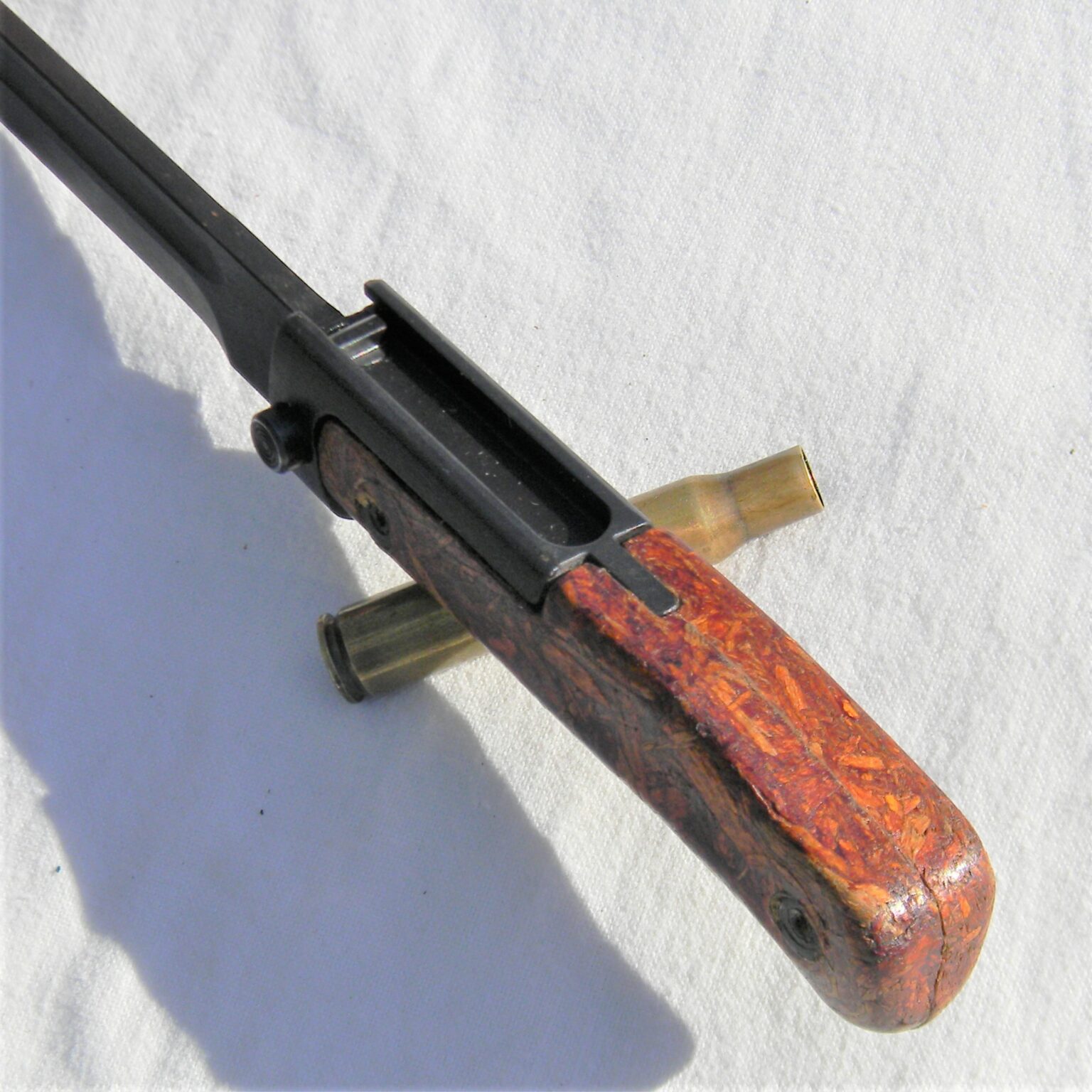 Czech Cold War era Vz57 bayonet, original 1985-dated leather scabbard