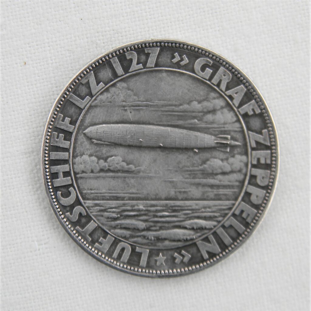 Germany 1928 Graf Zeppelin silver medal airship launch commemorative