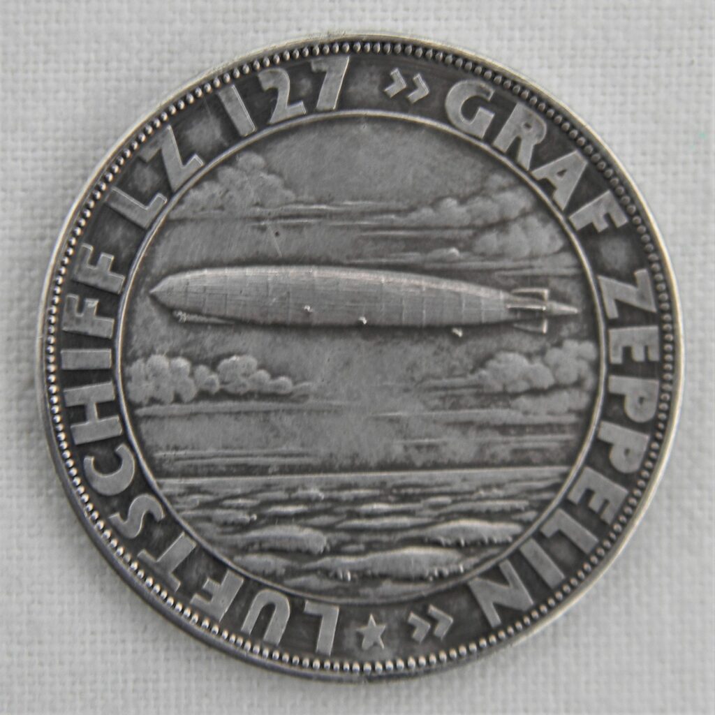 Germany 1928 Graf Zeppelin silver medal airship launch commemorative