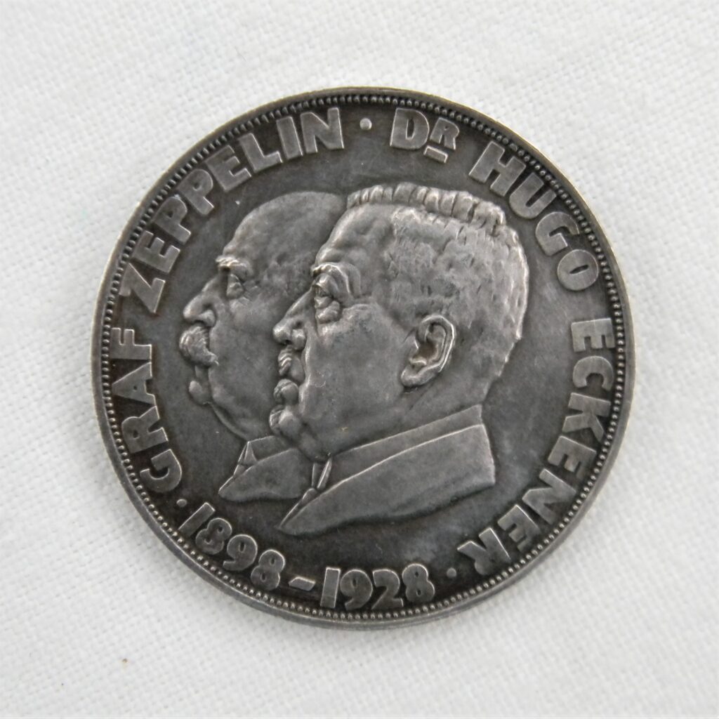Germany 1928 Graf Zeppelin silver medal airship launch commemorative