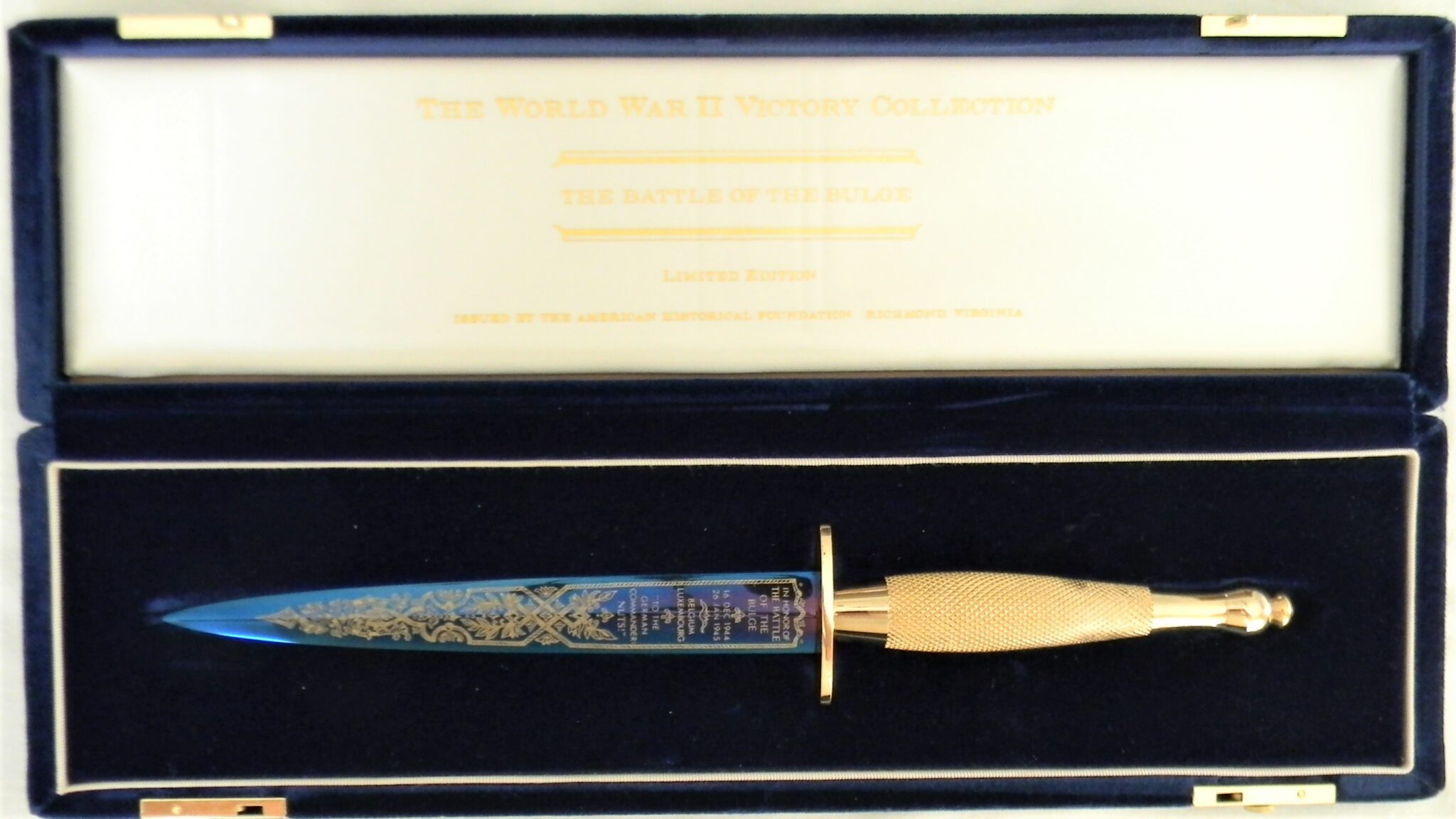 Wilkinson Sword Fairbairn-Sykes dagger Battle of the Bulge issue