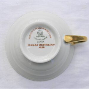 Airship Graf Zeppelin 1928 porcelain teacup Heinrich Co Bavaria Germany