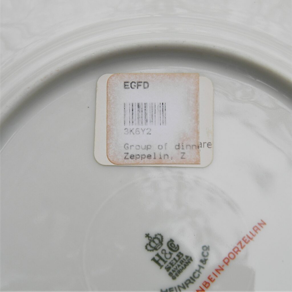 Airship Graf Zeppelin porcelain 8-inch plate Heinrich & Co, Germany