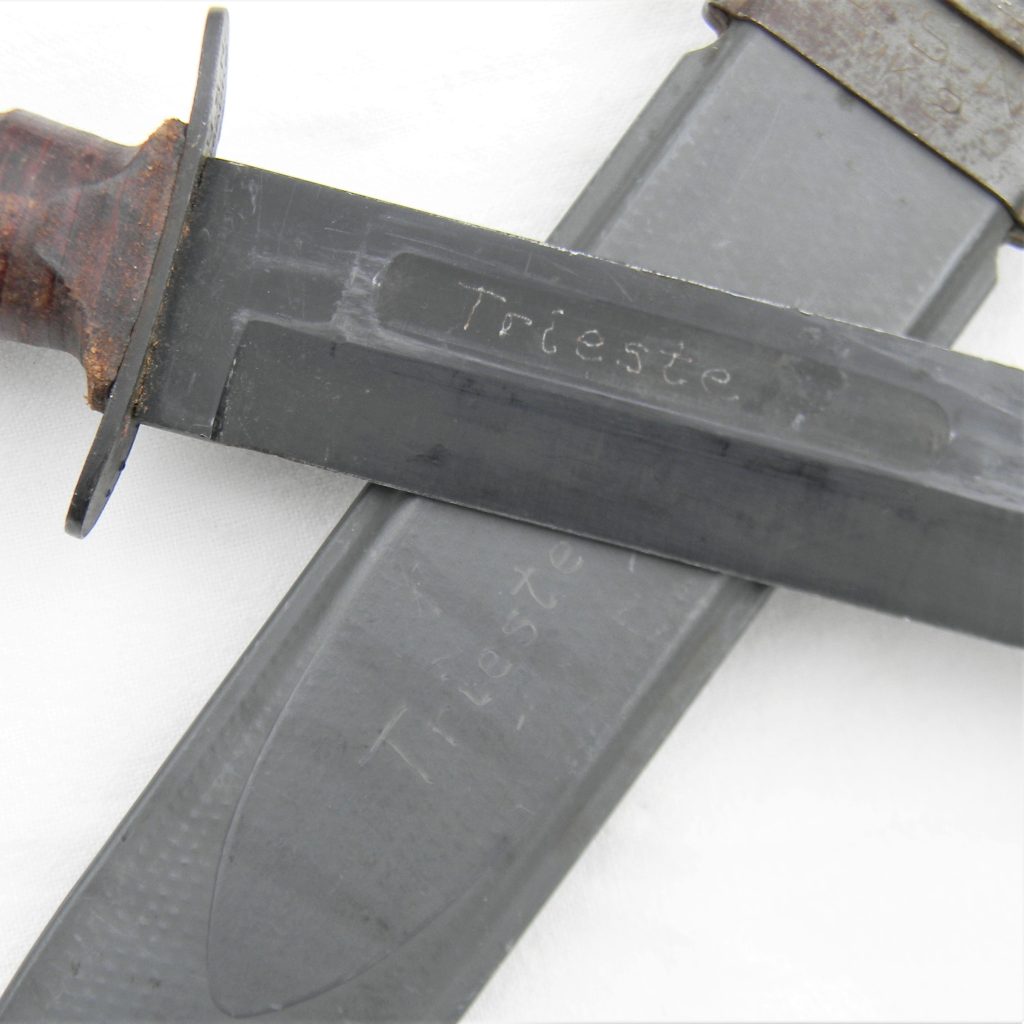 WW2 Camillus USN MK2 fighting knife, 1945 NORD scabbard