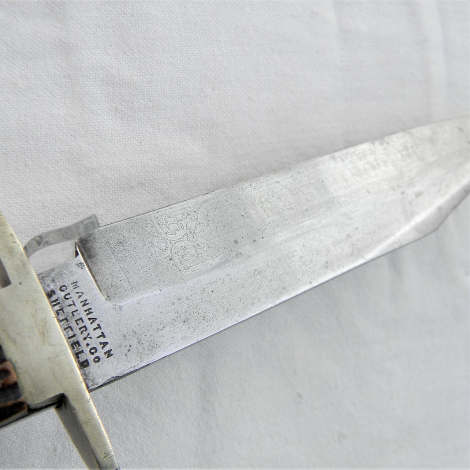 Manhattan Cutlery Co Sheffield HUNTERS KNIFE stag Bowie