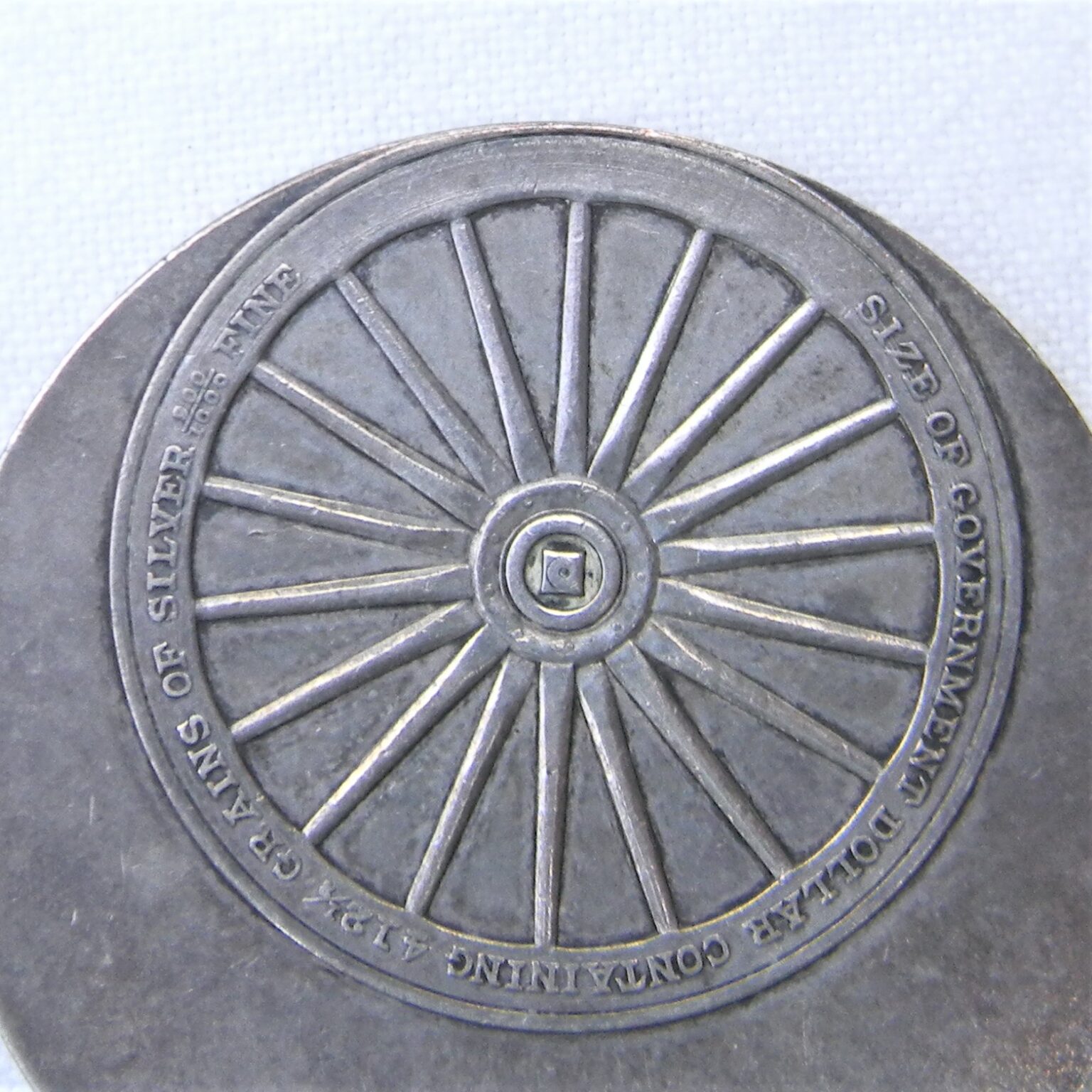 American 1896 Bryan silver So-Called Dollar; toned AU