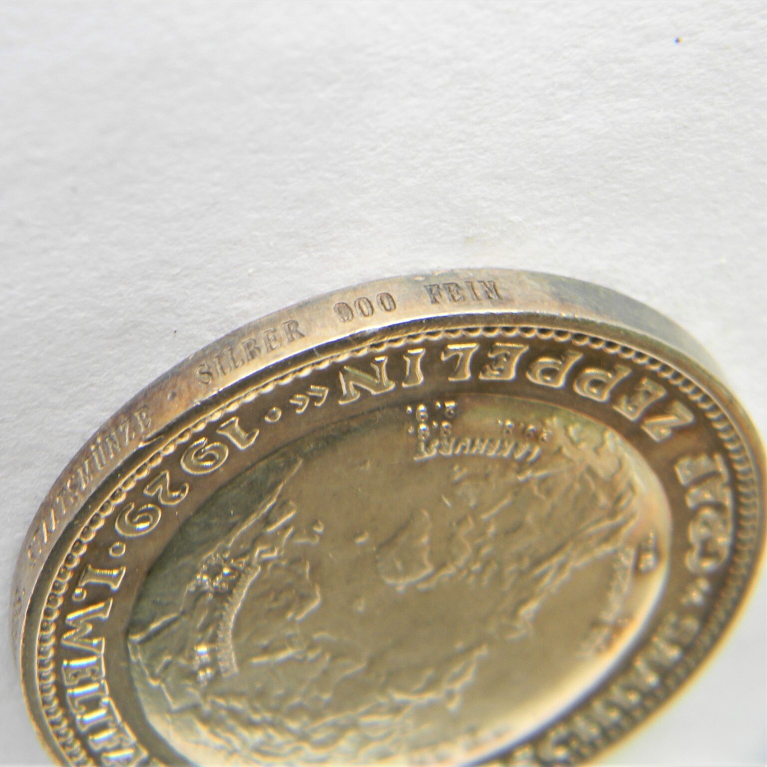Germany Graf Zeppelin airship 1929 flight silver medal Proof-Like