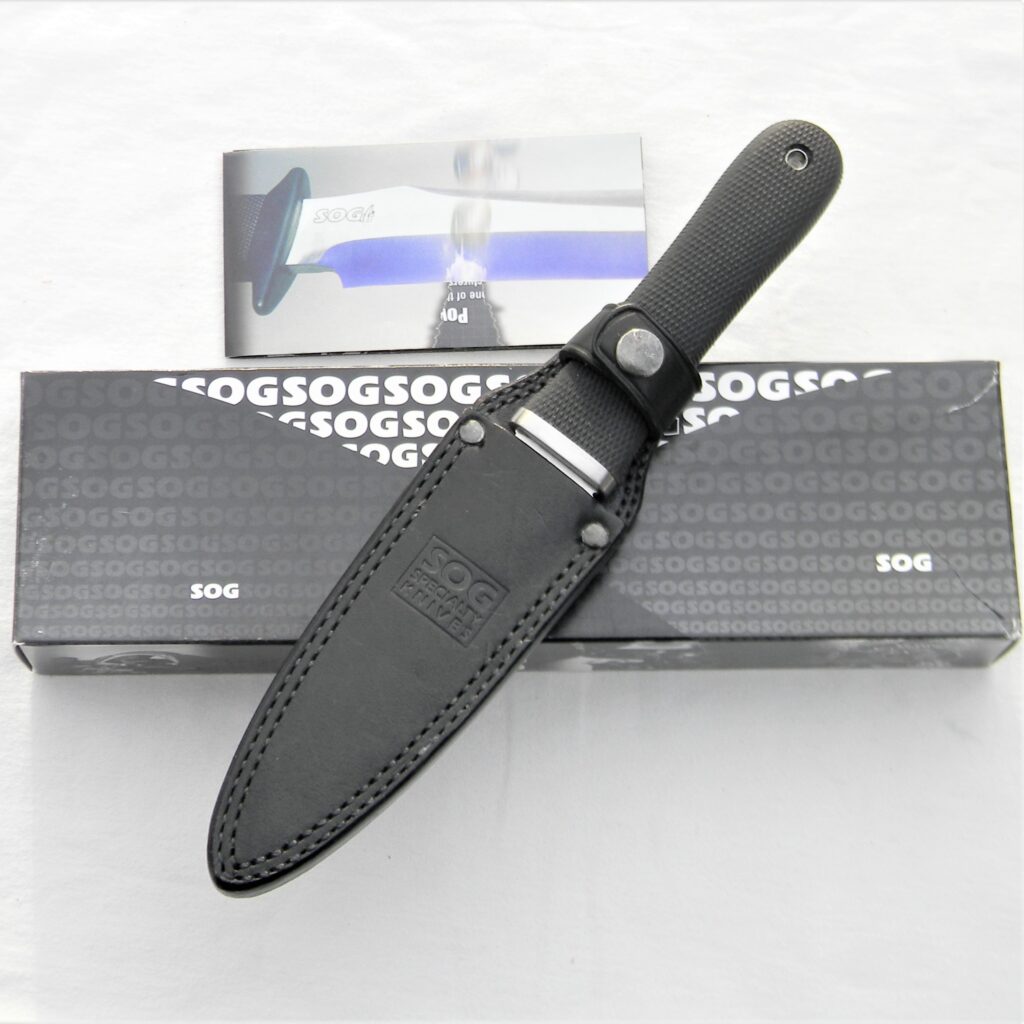 SOG Seki Japan S14 Pentagon dagger boot knife, orig sheath NIB