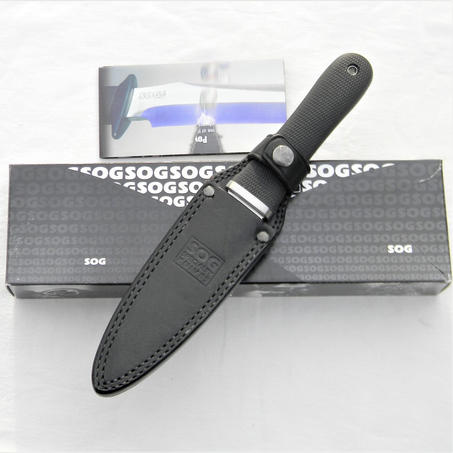SOG Seki Japan S14 Pentagon dagger boot knife, orig sheath NIB