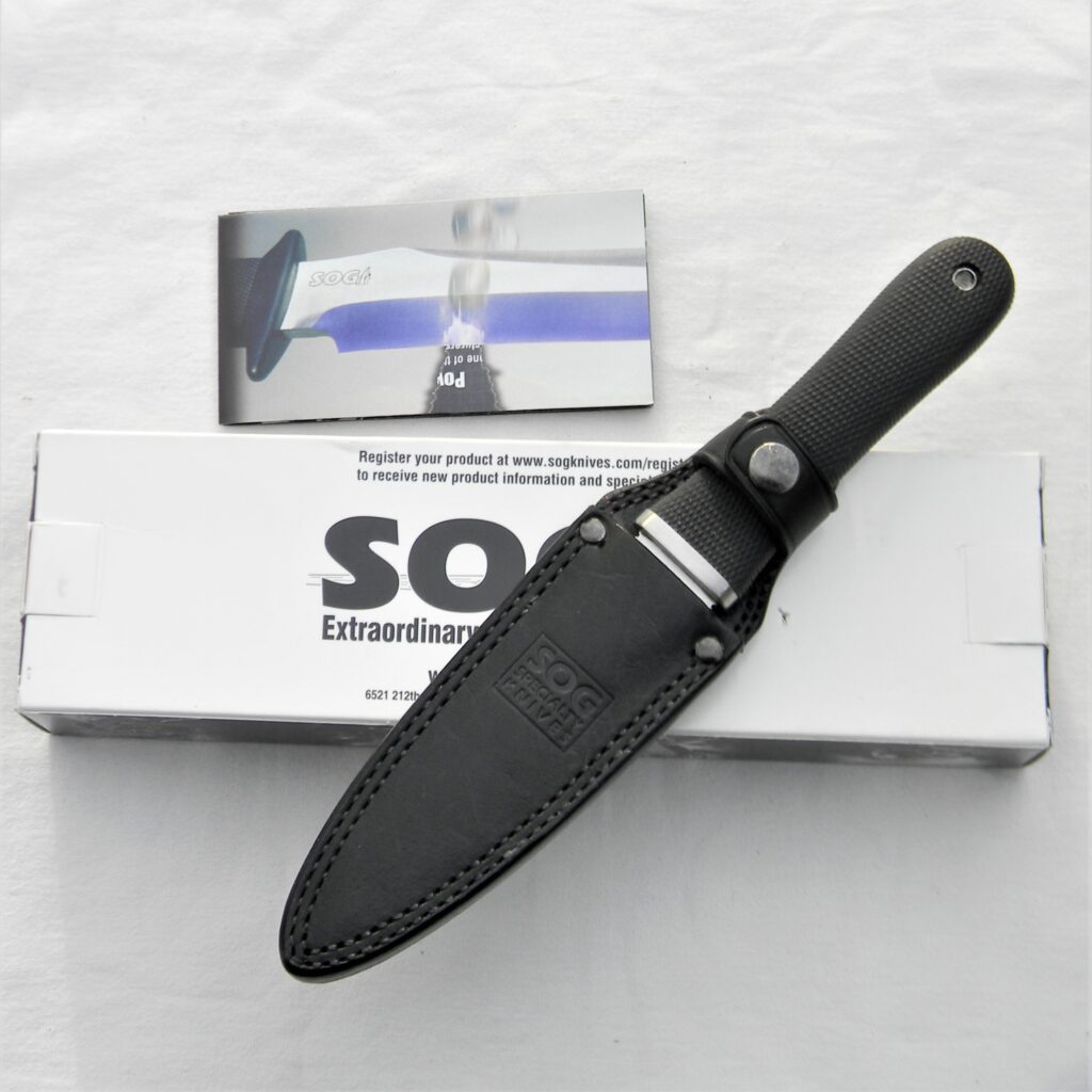 SOG Seki Japan S14 Pentagon dagger boot knife, orig sheath NIB