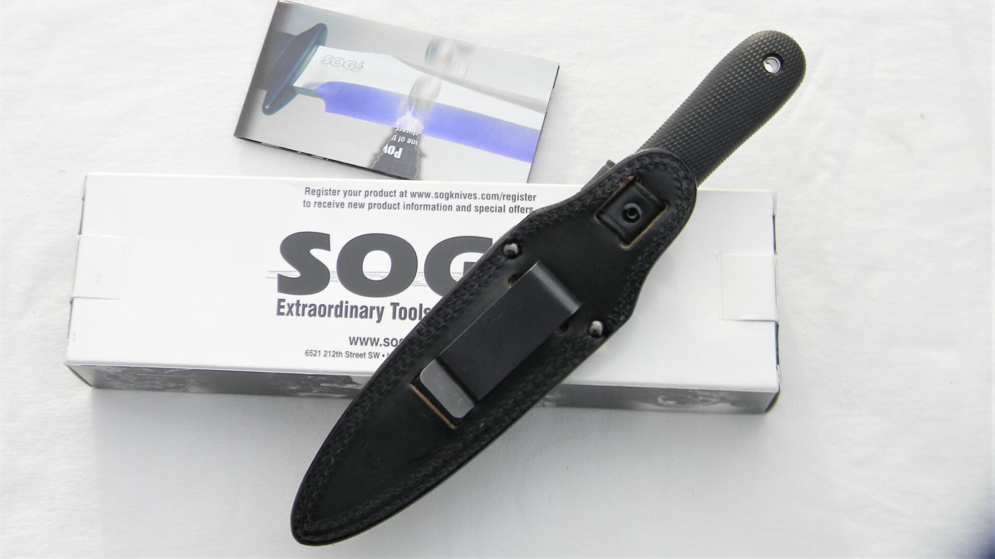 SOG Seki Japan S14 Pentagon dagger boot knife, orig sheath NIB
