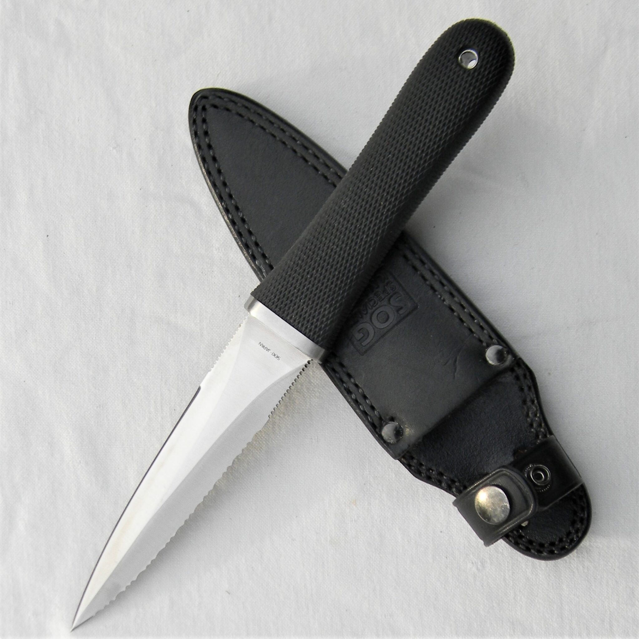 SOG Seki Japan S14 Pentagon dagger boot knife, orig sheath NIB