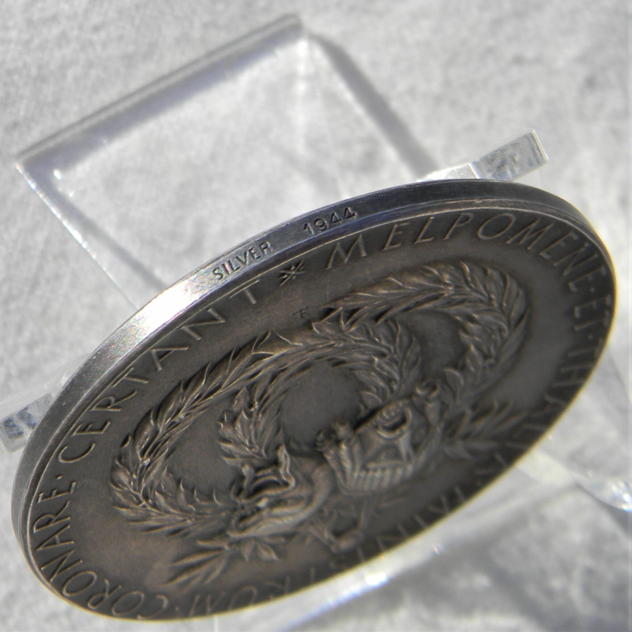 Sweden Olof Ulrik Torsslow 1944 theater silver medal; toned UNC
