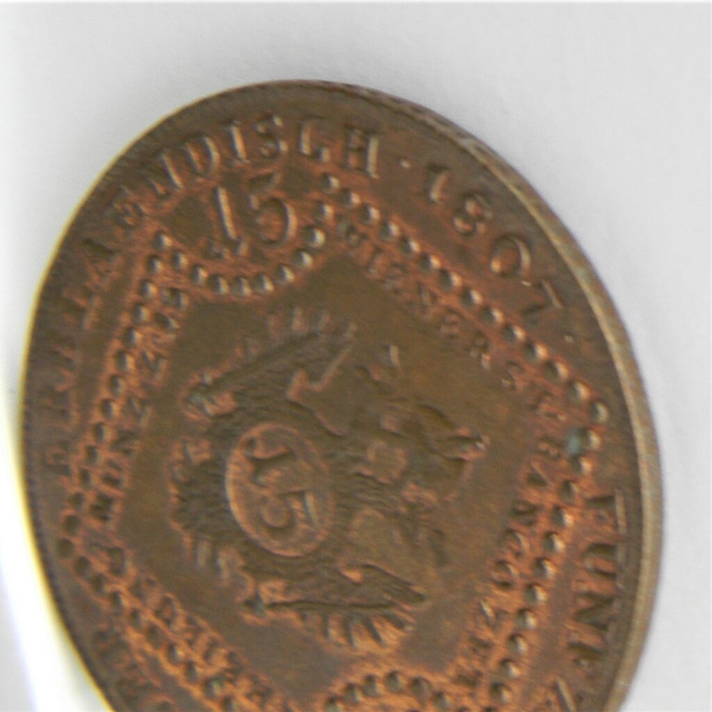 Austria 1807A copper 15 Kreuzer, Franz II era; rare red-brown UNC