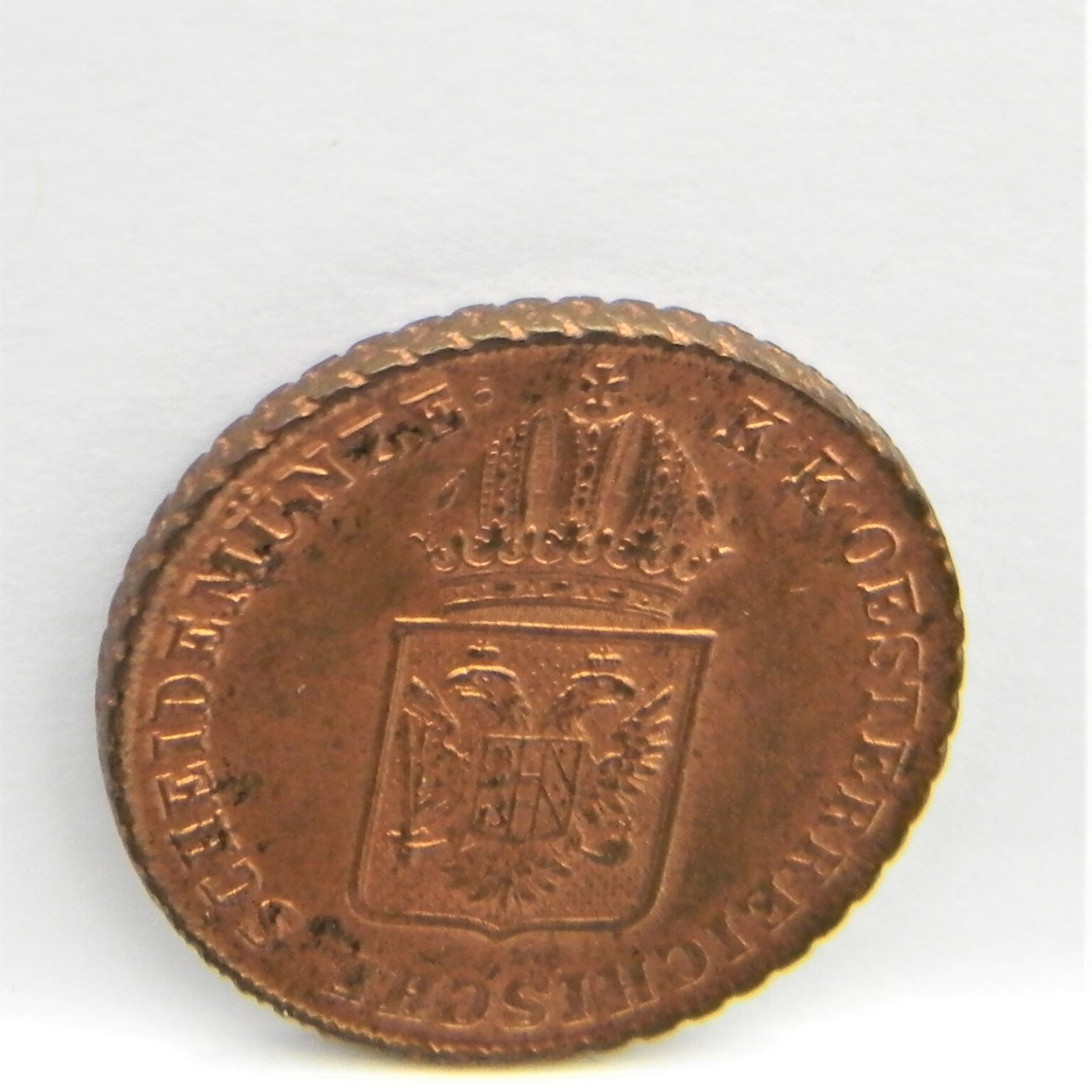 Austria 1816A copper Ein Kreuzer, Franz II era; rare red UNC