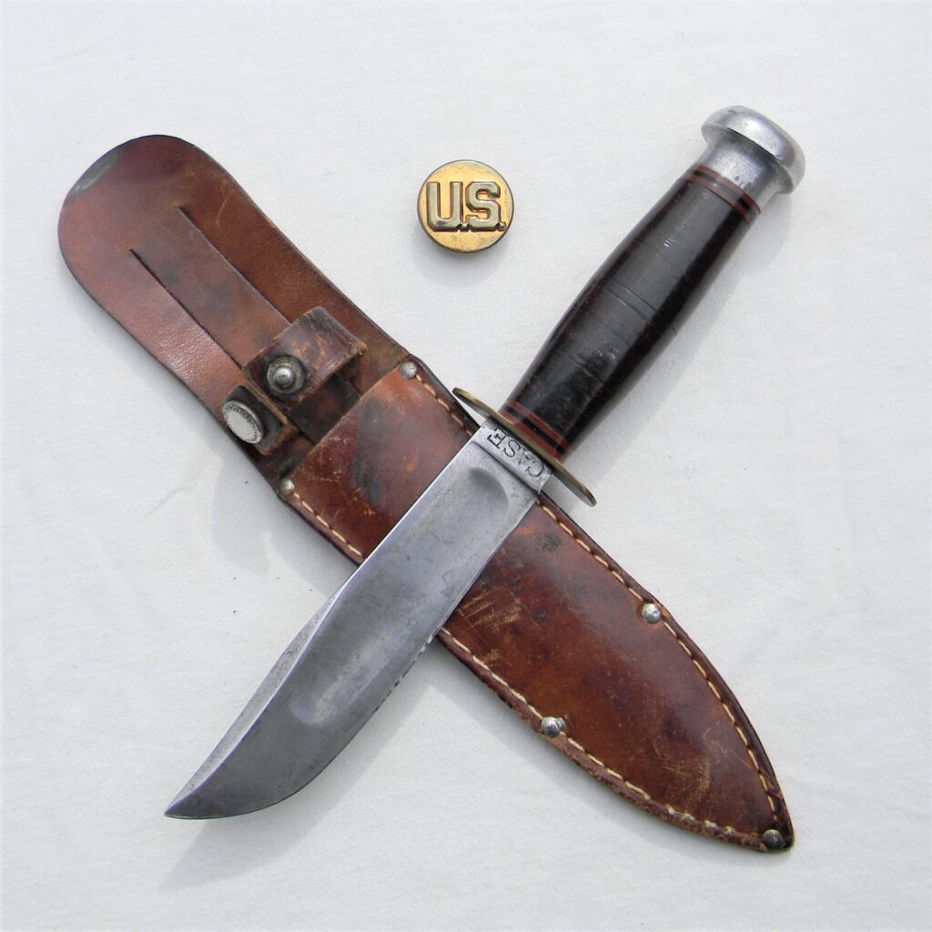 WW2 Case XX Pilot Knife / fighting knife, orig scabbard; rare type
