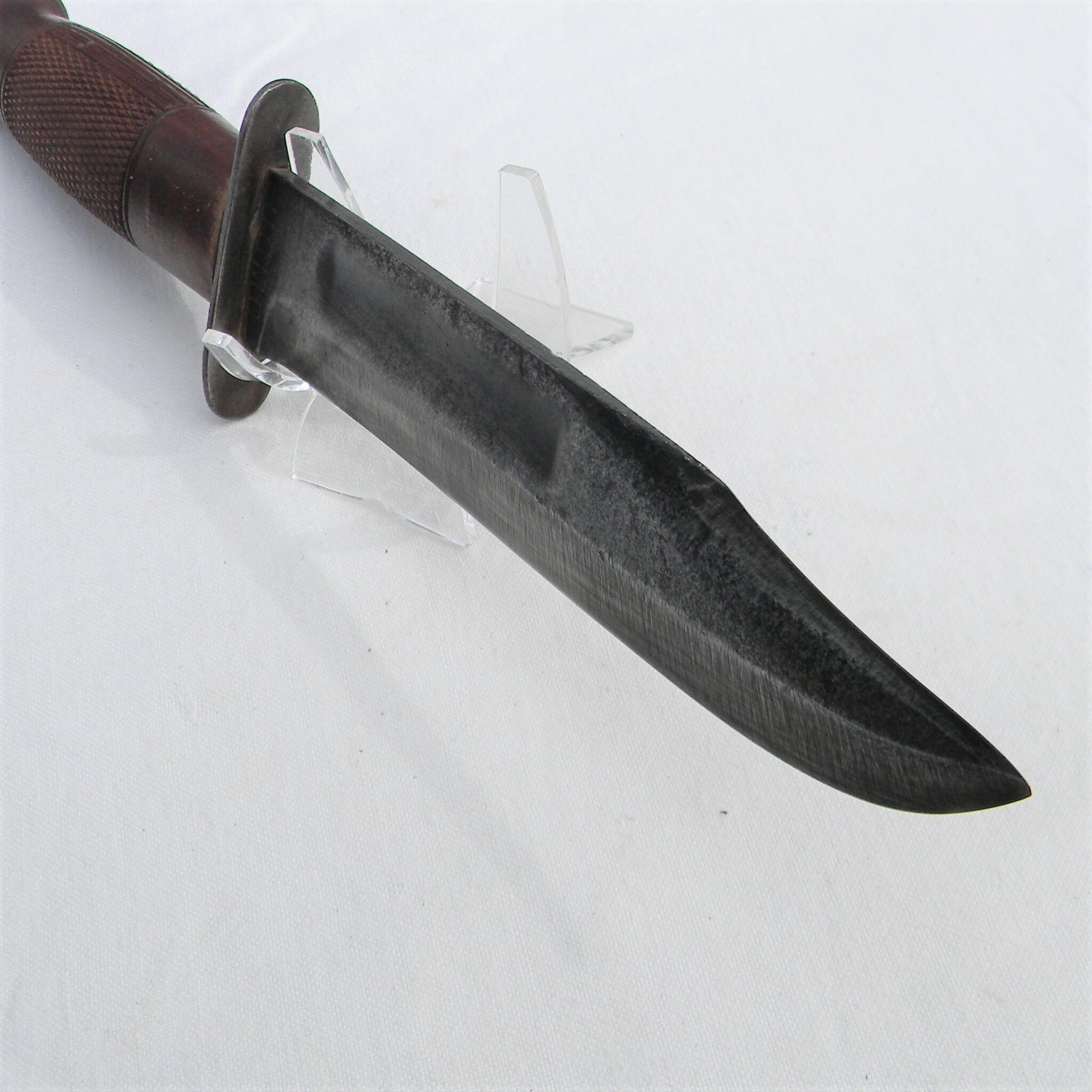 WW2 Ka-Bar USMC MK2 fighting knife unique theater wood handle
