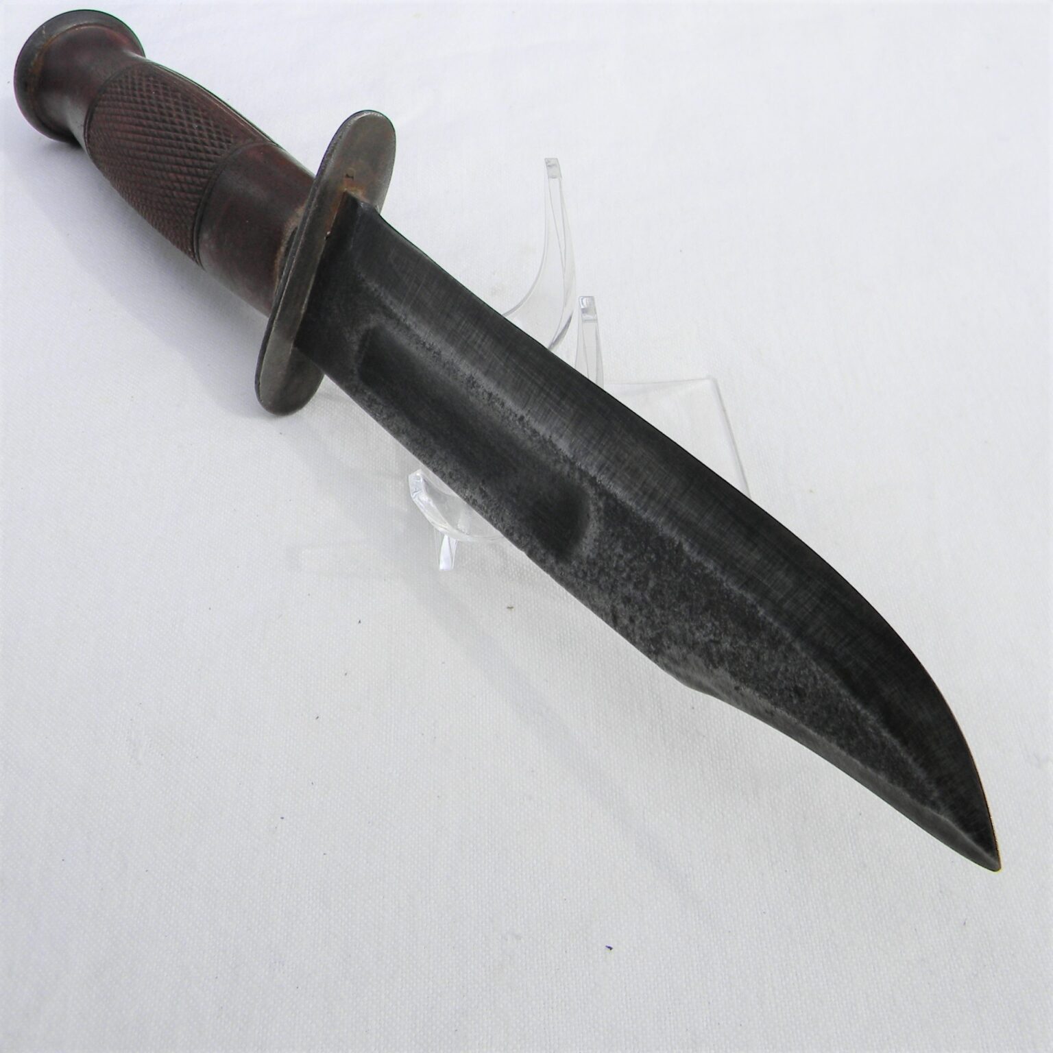 WW2 Ka-Bar USMC MK2 fighting knife unique theater wood handle