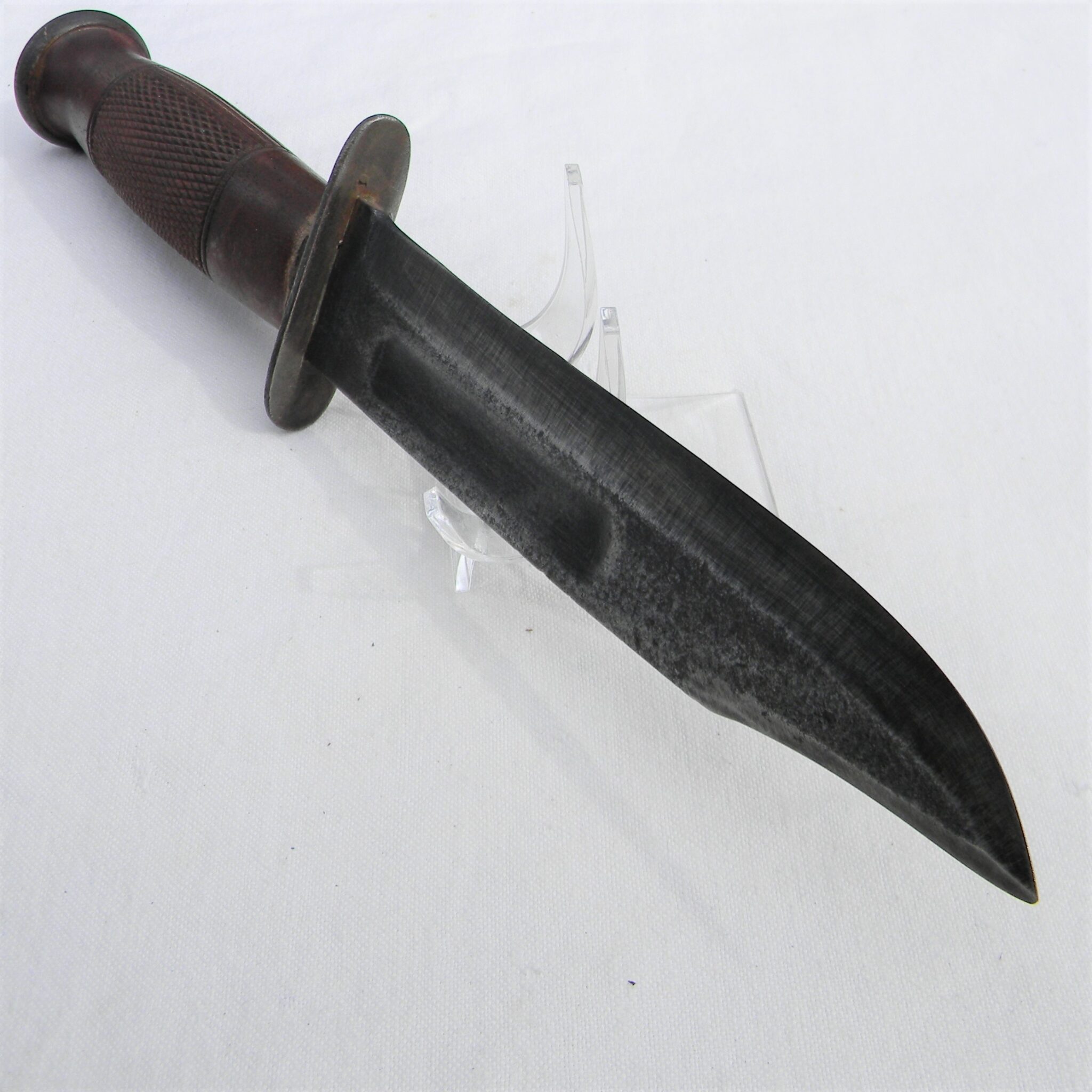 WW2 Ka-Bar USMC MK2 fighting knife unique theater wood handle