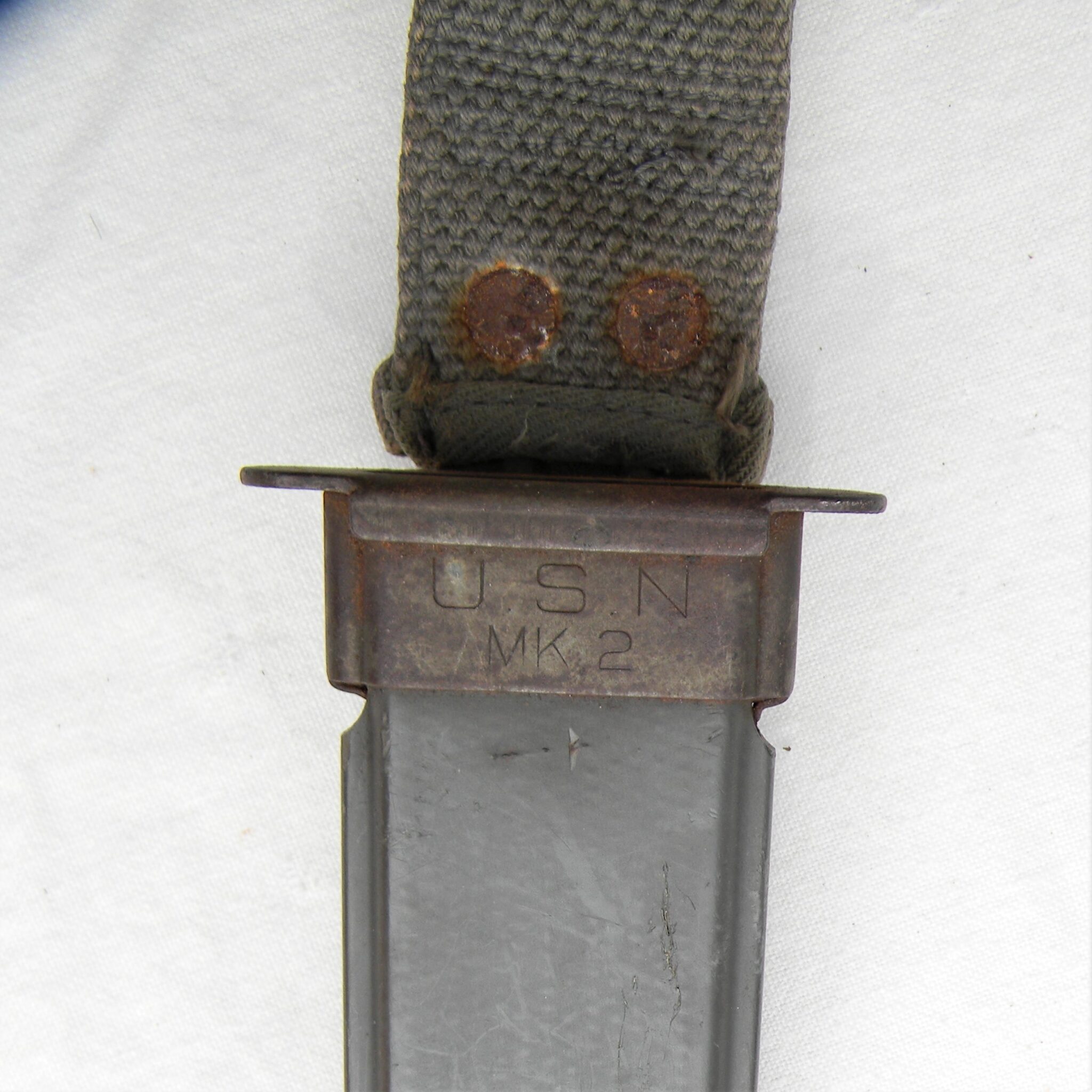 WW2 Camillus USN MK2 fighting knife, 1943 NORD scabbard