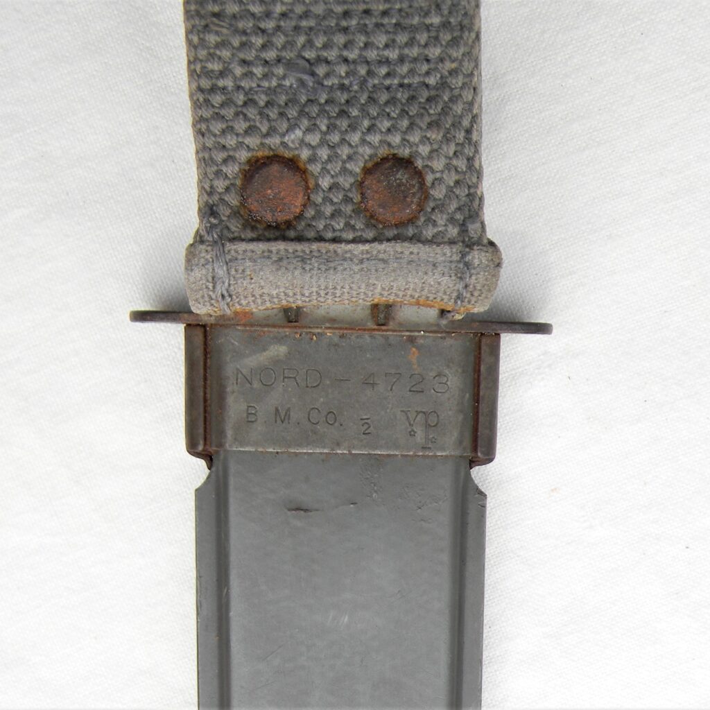 WW2 Camillus USN MK2 fighting knife, 1943 NORD scabbard