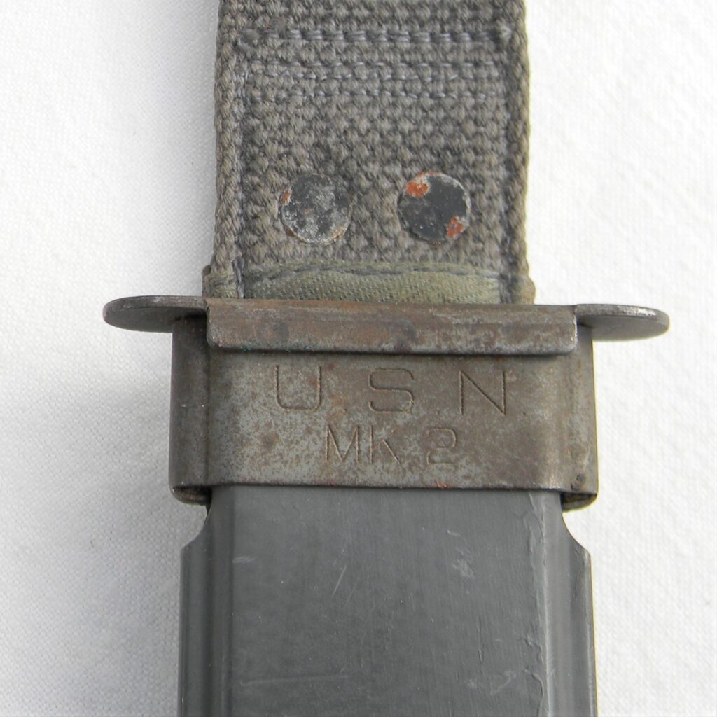 WW2 Camillus USN MK2 fighting knife, 1943 NORD scabbard