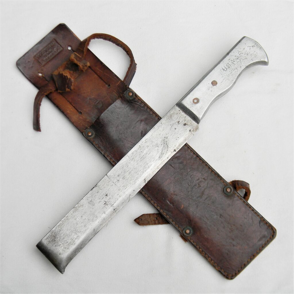 WW2 East Australian-made USAAF survival machete orig scabbard