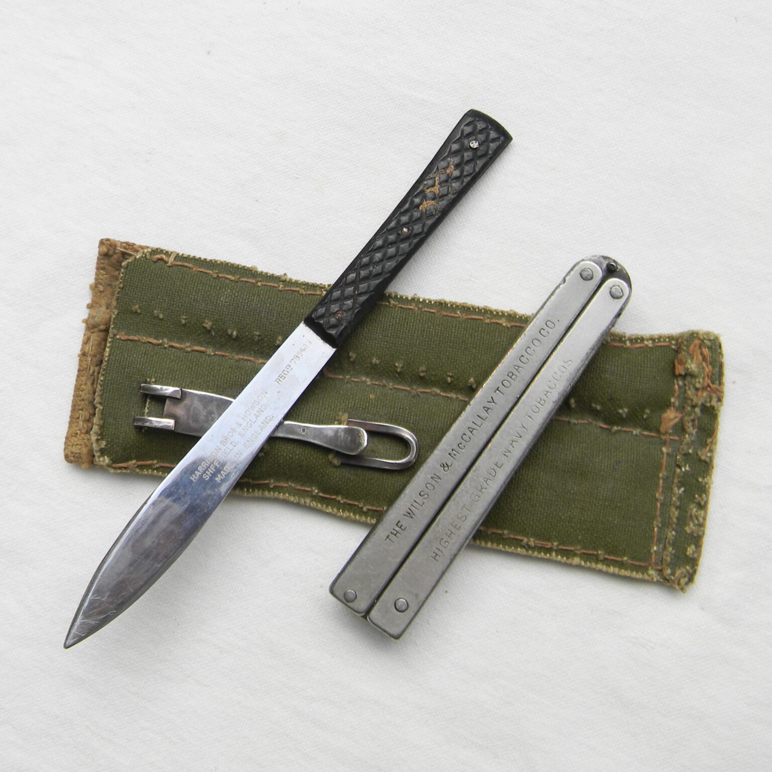 WW1 private purchase personal knife set; rare one of a kind type