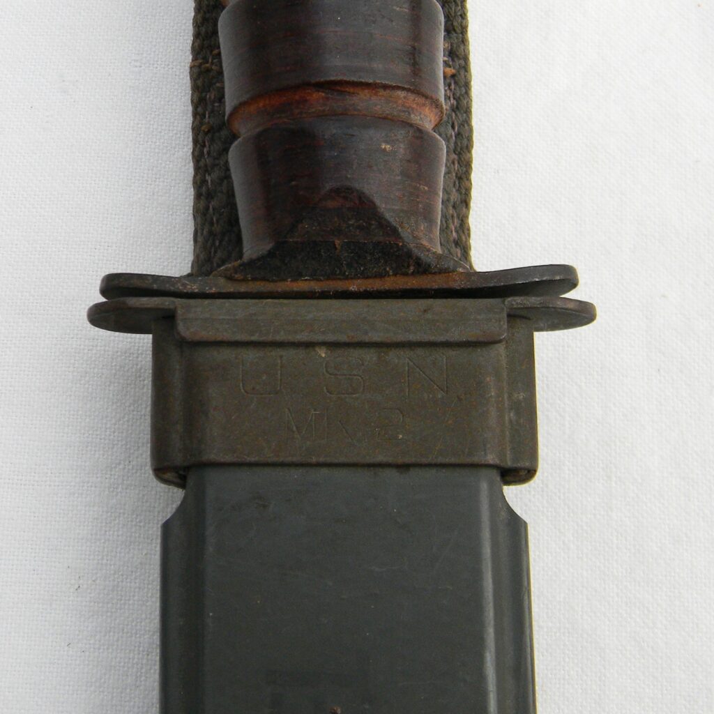WW2 Camillus USN MK2 fighting knife, 1943 NORD scabbard