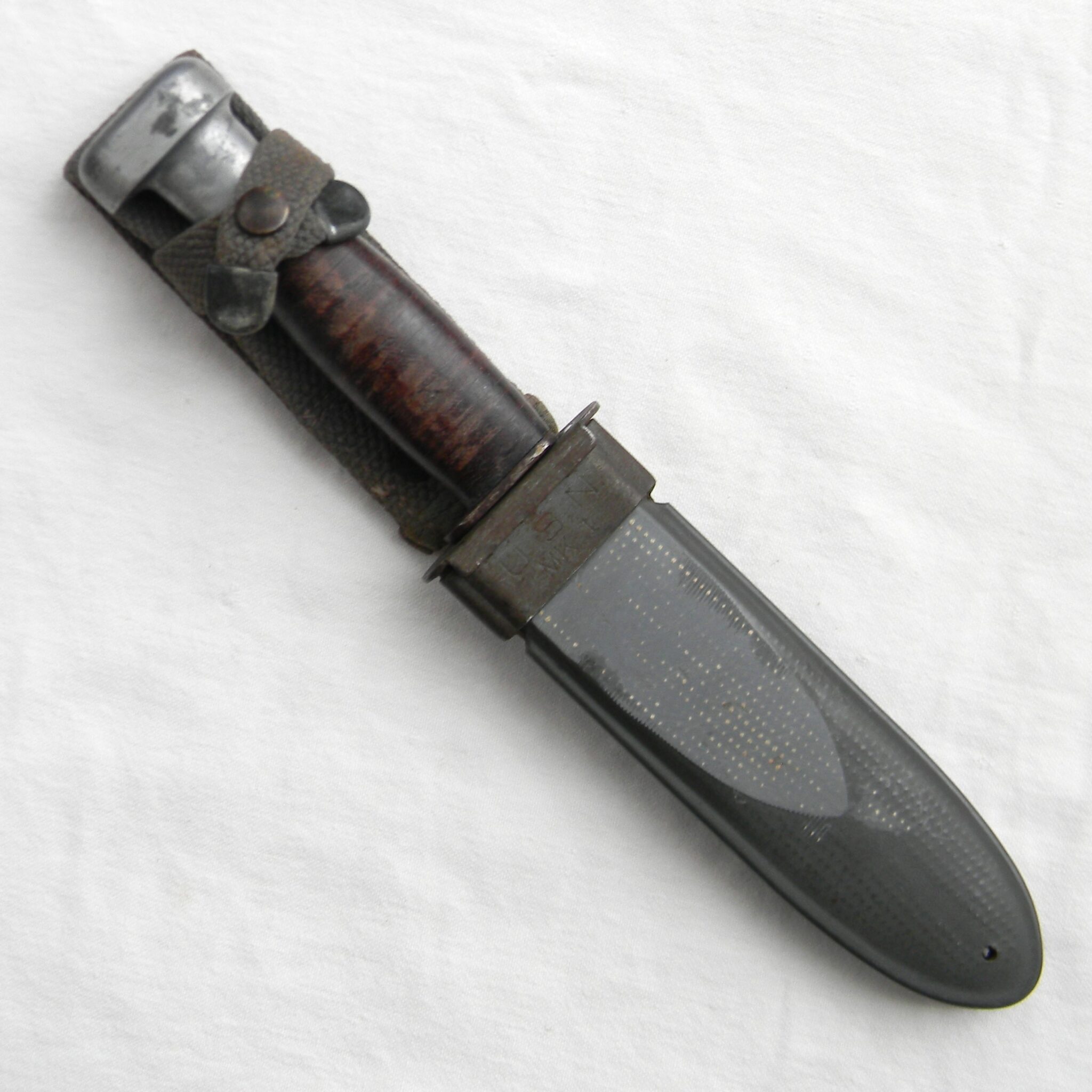 WW2 Geneva Forge MK1 fighting knife, original NORD scabbard