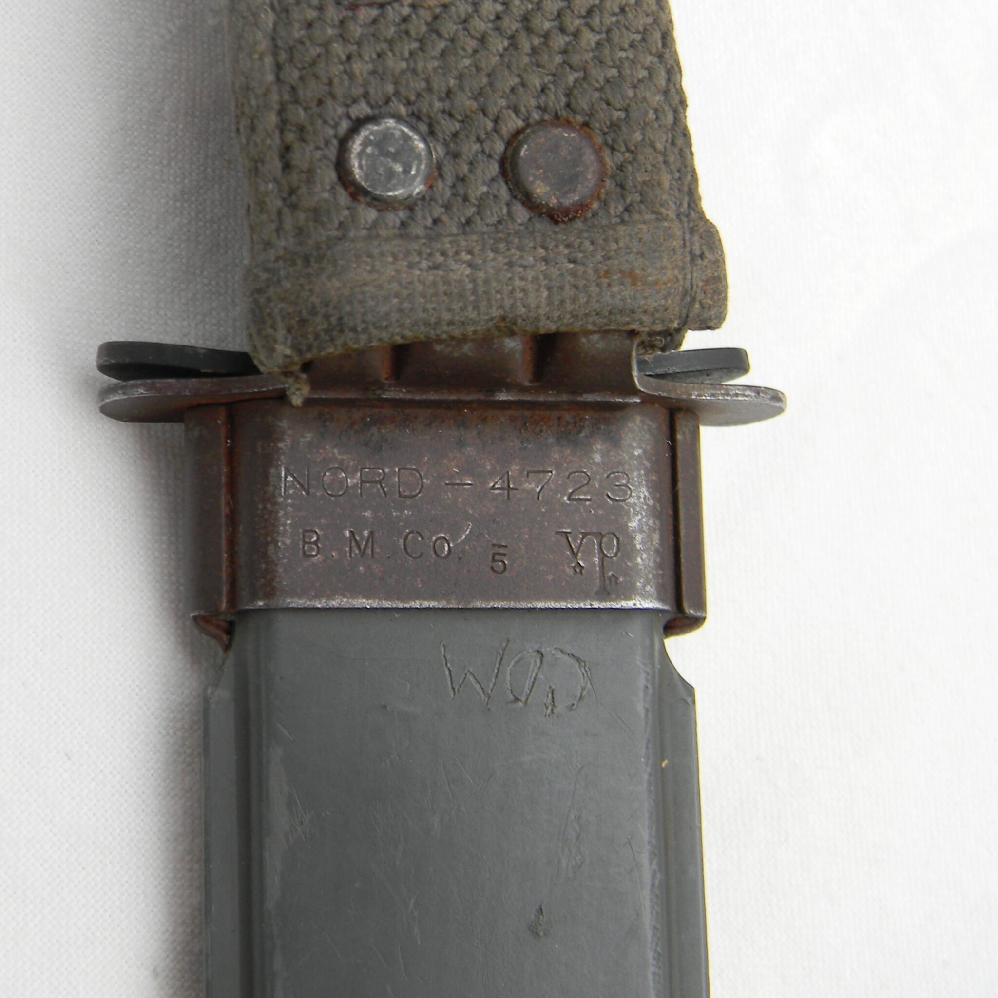 WW2 Camillus USN MK2 fighting knife, 1943 NORD scabbard