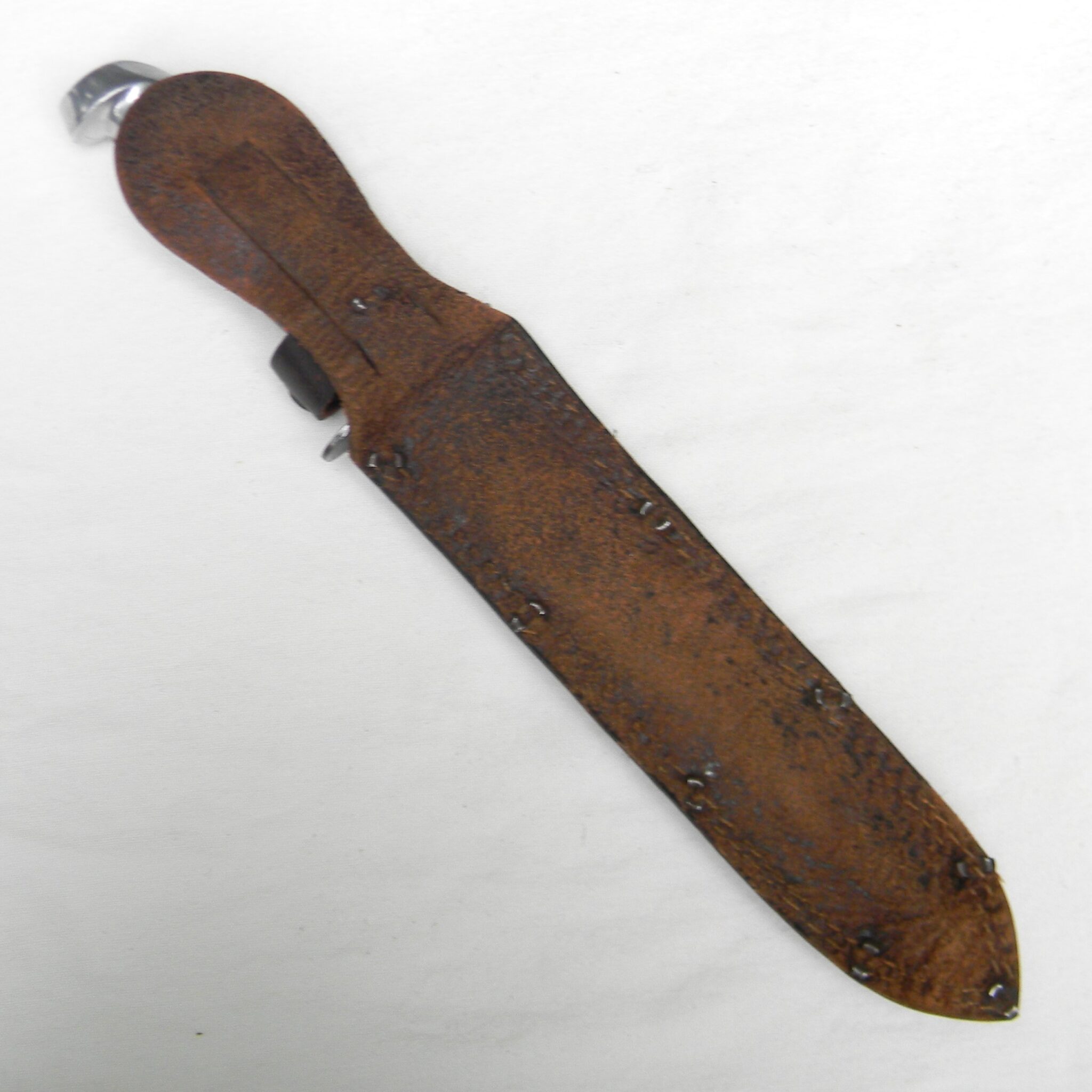 WW2 Western L77 Commando fighting knife, decorated scabbard