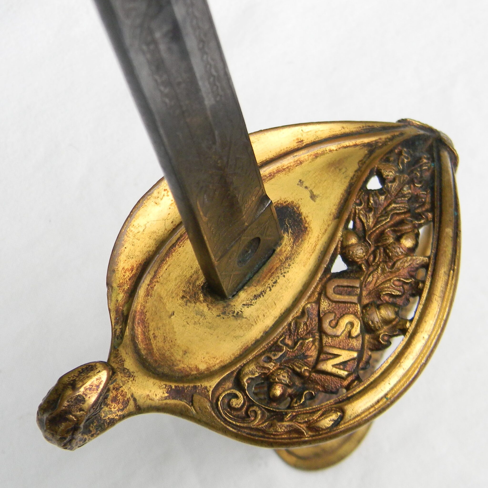 Shannon Miller Crane USN M1852 sword, 1867-1896 officer's issue