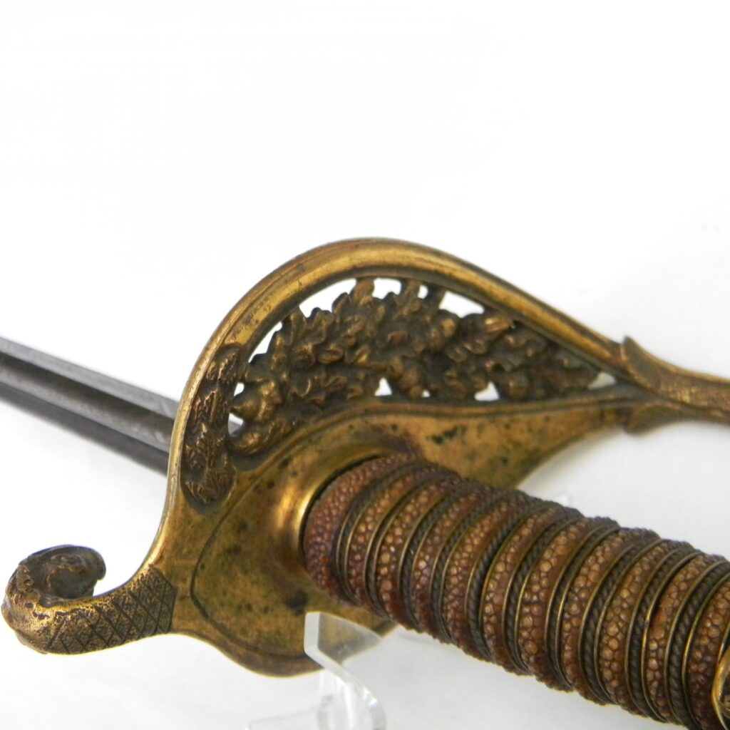 Shannon Miller Crane USN M1852 sword, 1867-1896 officer's issue