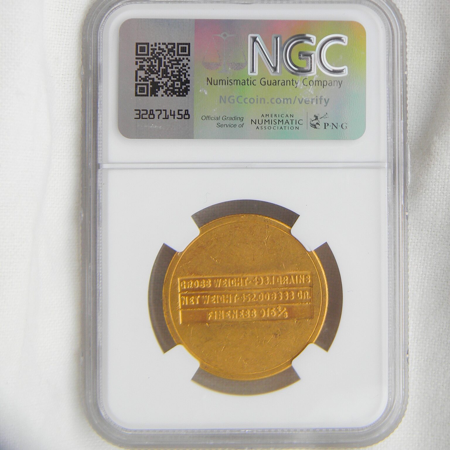 Saudi Arabia 1945-1946 gold 4 Pounds ARAMCO issue NGC AU58