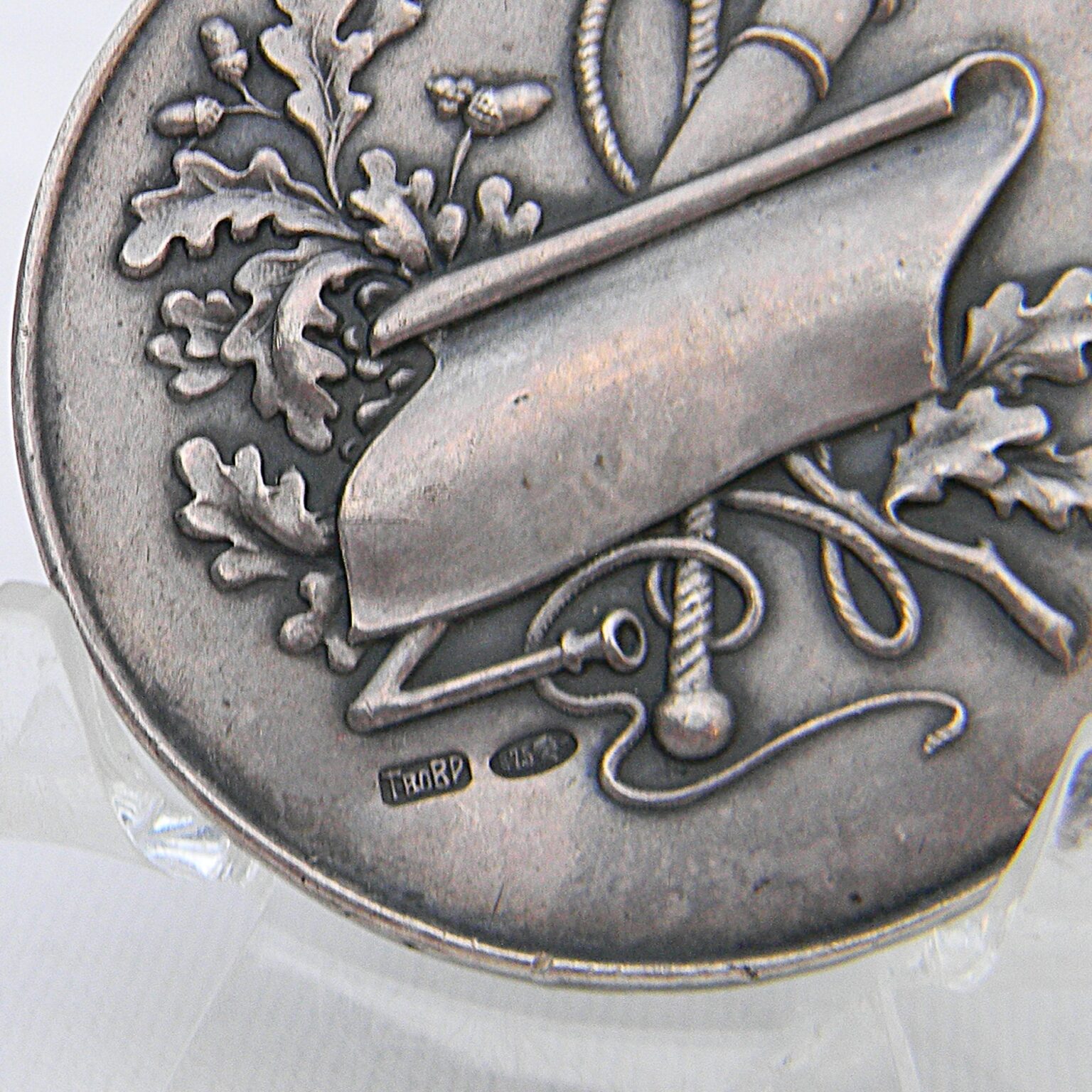 USSR Soviet Russia Hunters Union silver medal circa 1924-1930