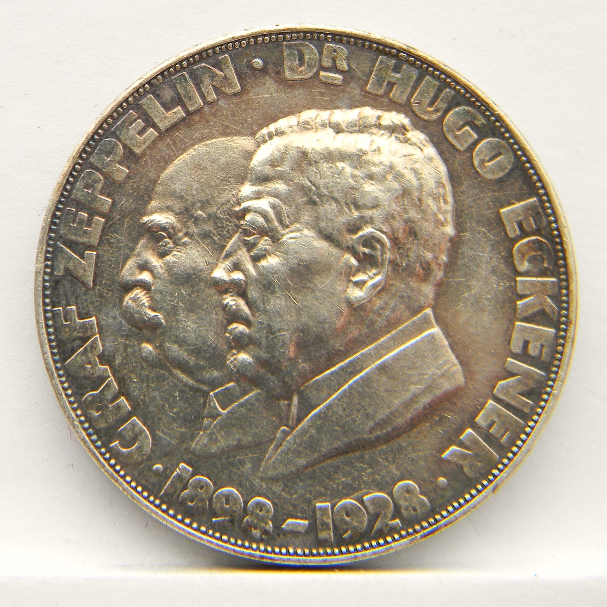 Germany 1929 airship Graf Zeppelin K-510 silver medal world flight