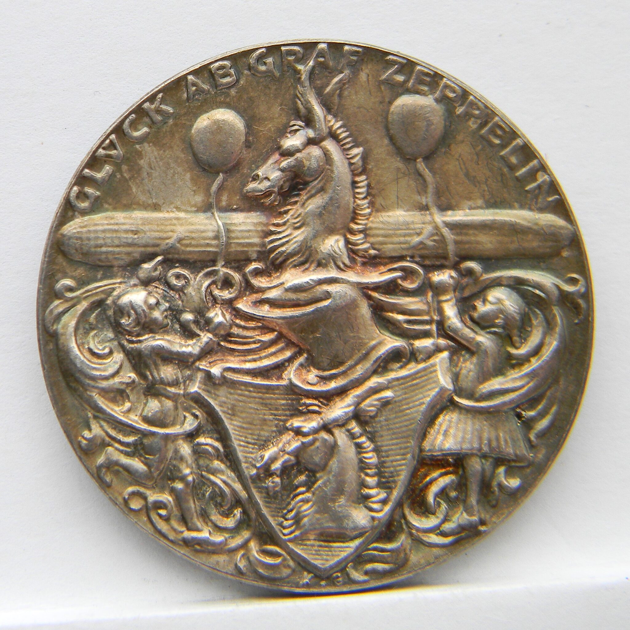 Germany 1928 Graf Zeppelin silver medal LZ-127 airship; MS63