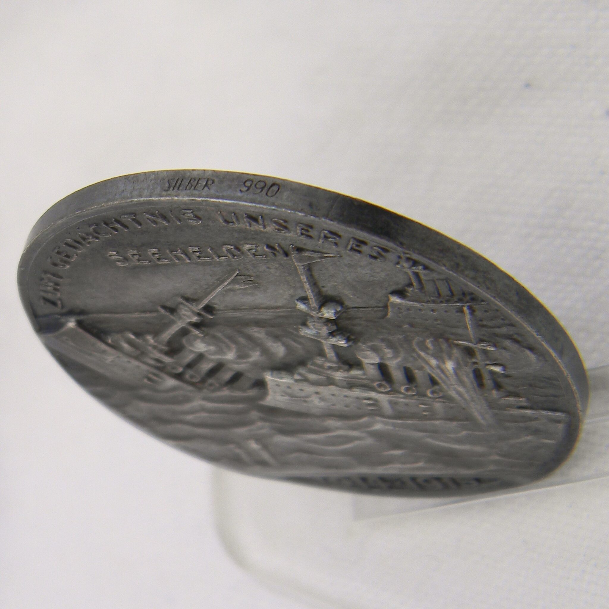 Germany WW1 Captain Otto Weddigen silver medal; rare type