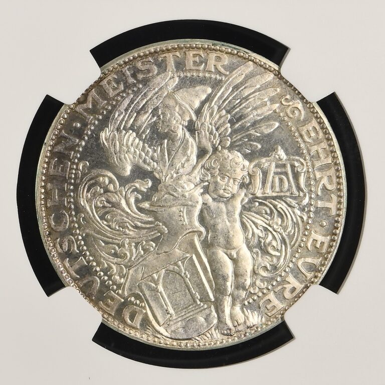 Germany 1928 Albrecht Durer silver medal Goetz K388 NGC MS63