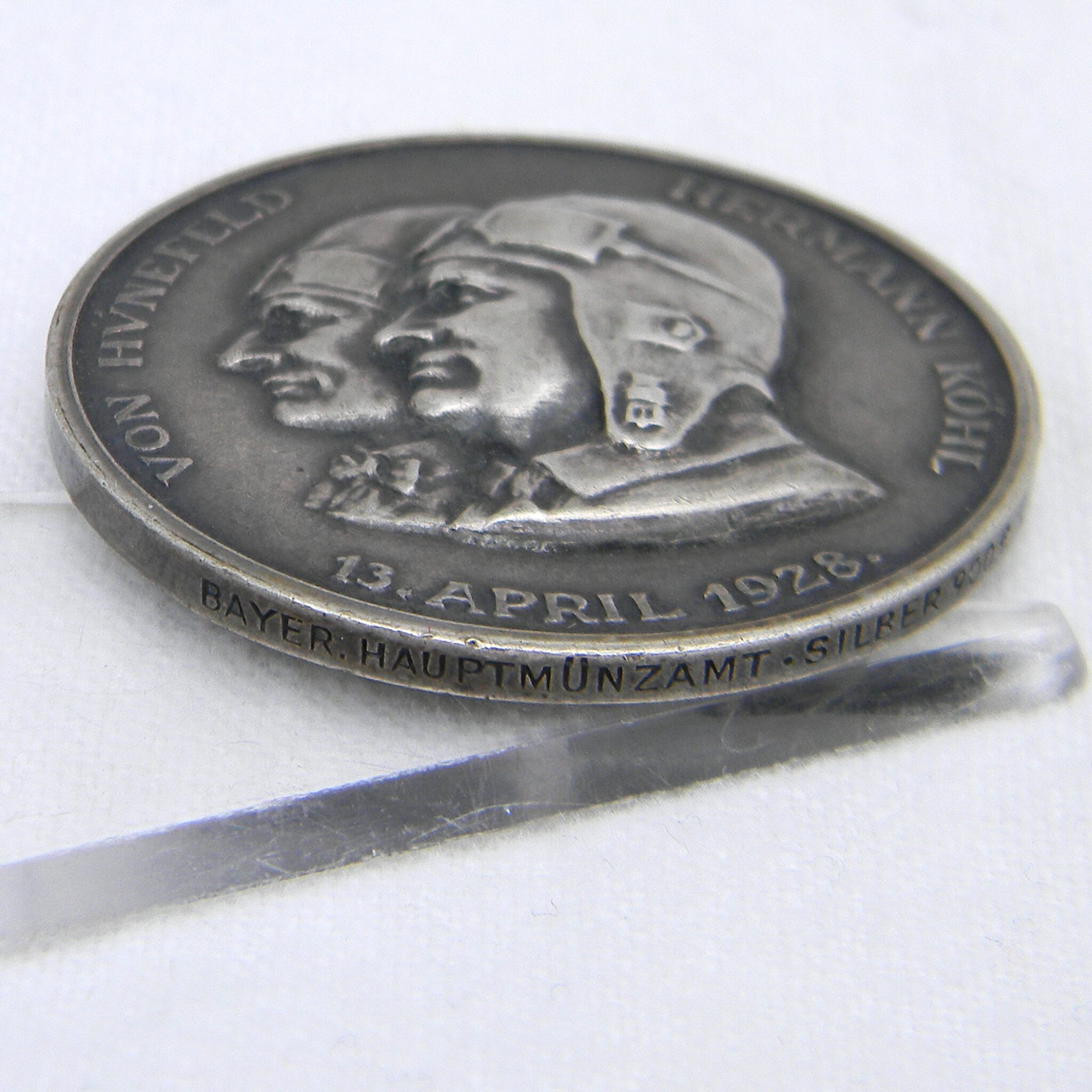 Germany 1928 Bremen flight silver medal 1st Europe-America flight