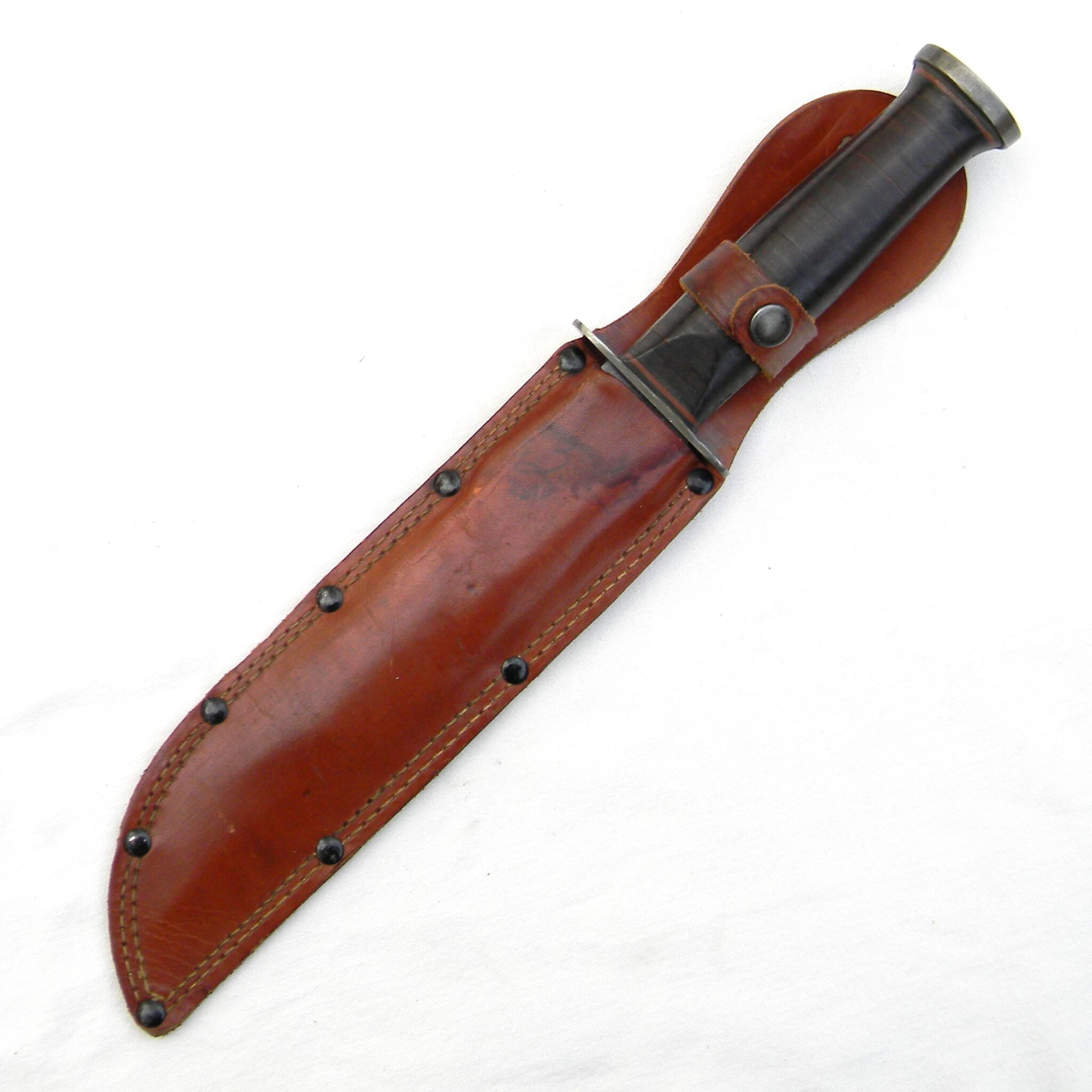 WW2 Western G46-8 fighting knife, huge 8-in blade, orig scabbard